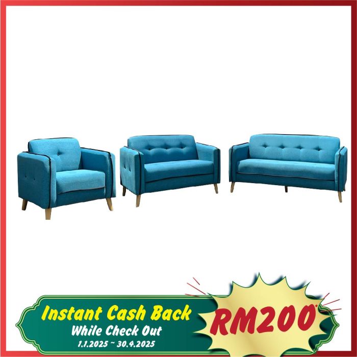 FULL FABRIC SOFA - BIRU (SF288)
