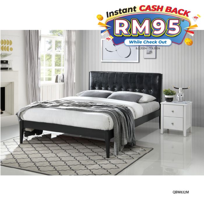 Queen Size Bed with Mattress (QBW832M)