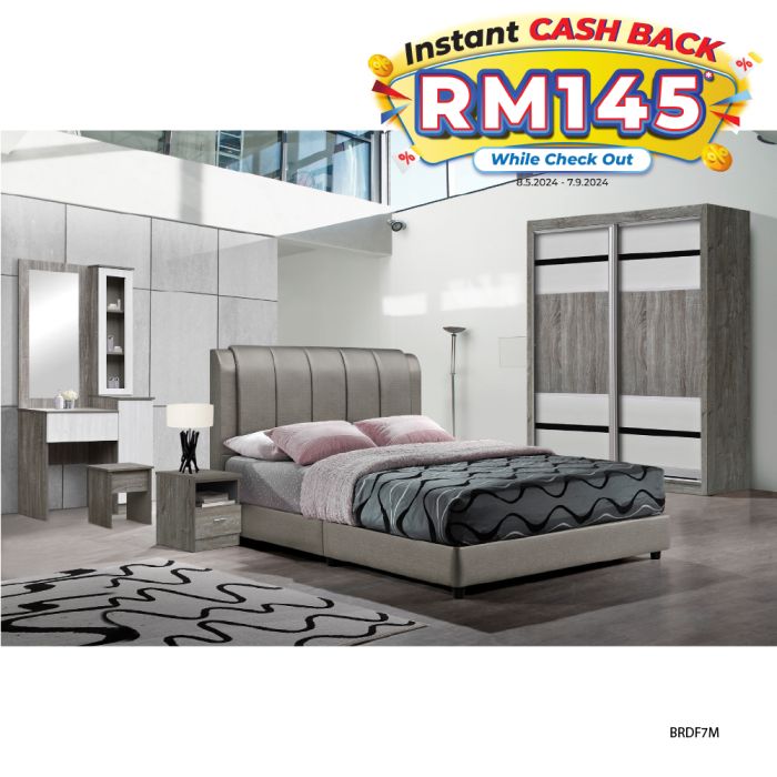 Bedroom Set + 8" Spring Mattress (BRDF7M)