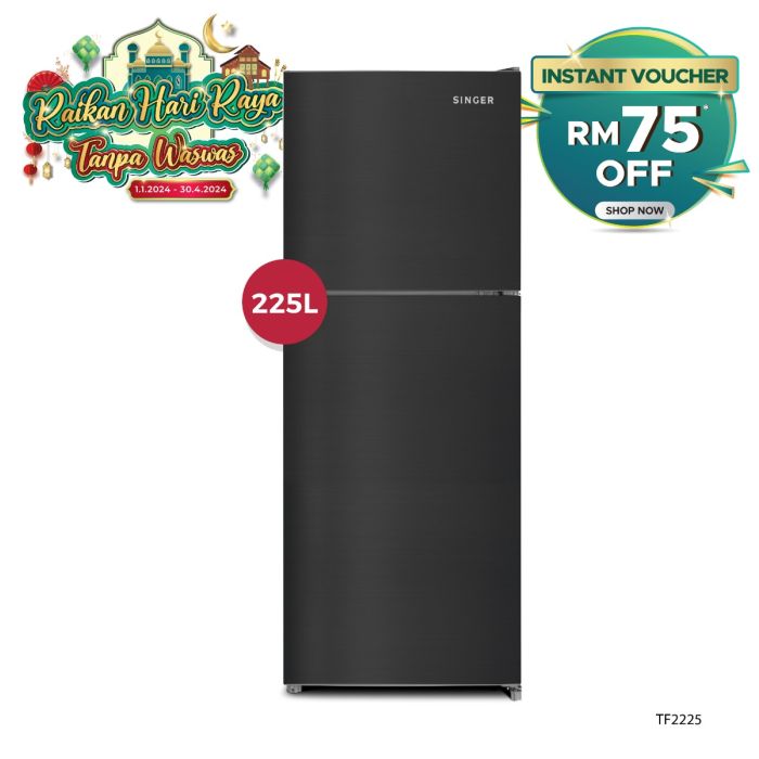 225L 2 DOOR FROST FREE REFRIGERATOR (TF2225)